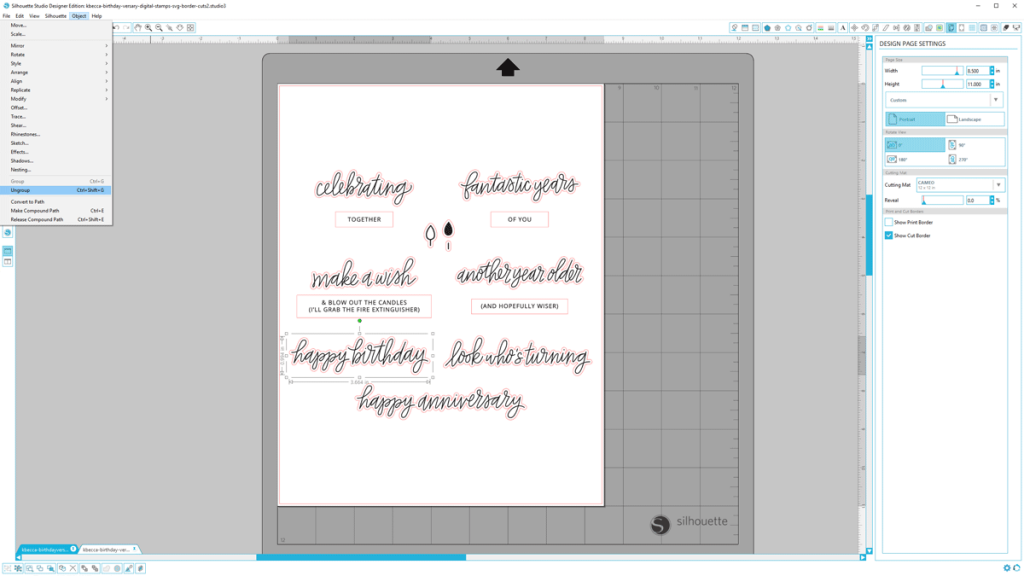 Make a Print & Cut Birthday Card - Silhouette Studio Tutorial