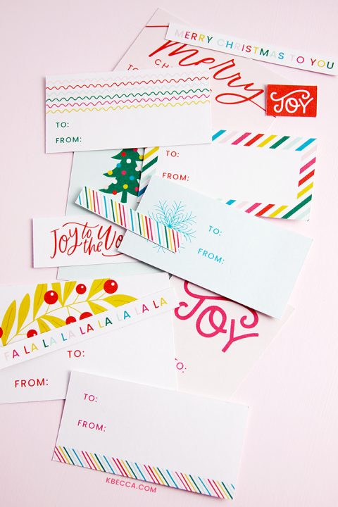 Free Printable Christmas Gift Tags - Sweet and Merry